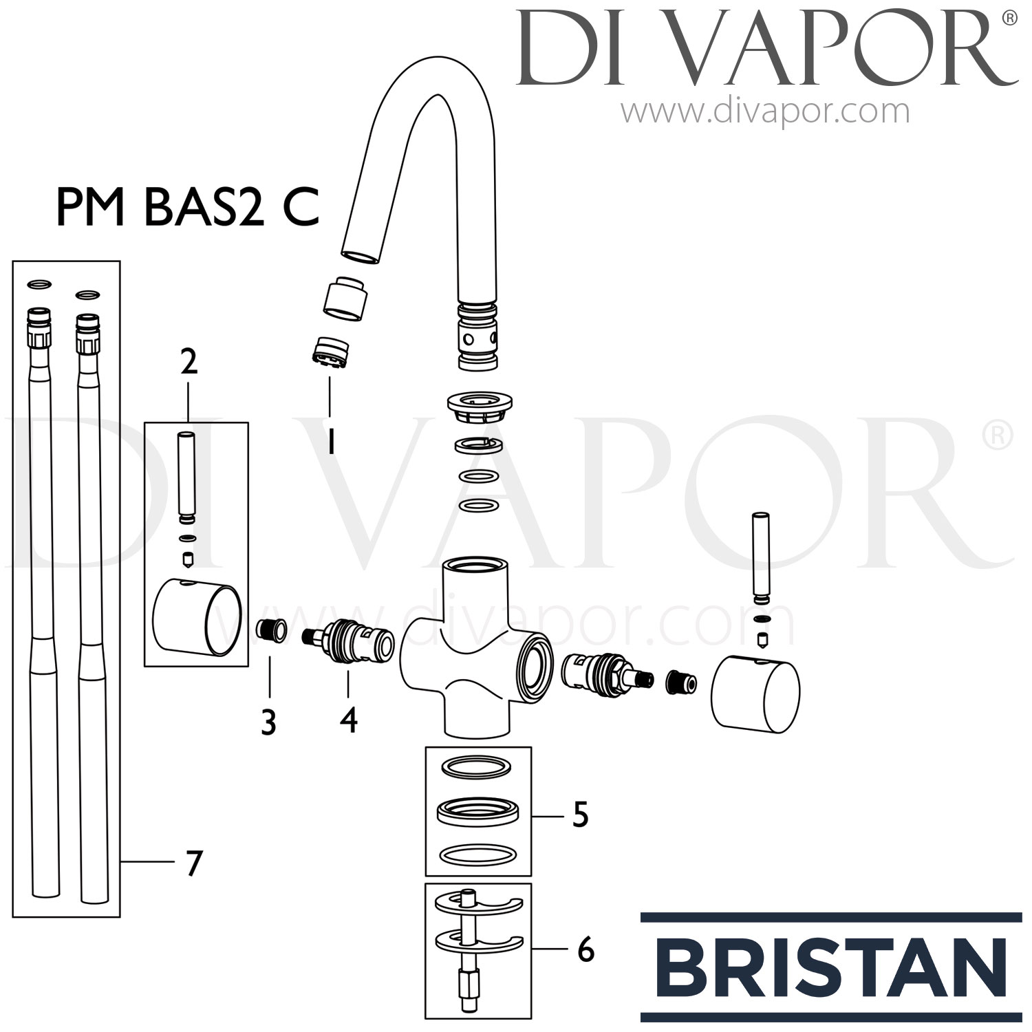 Bristan PM BAS2 C Prism Twin Handled Basin Mixer (without Waste) Tap ... Bristan PM BAS2 C Prism Twin Handled Basin Mixer (without Waste) Tap ...